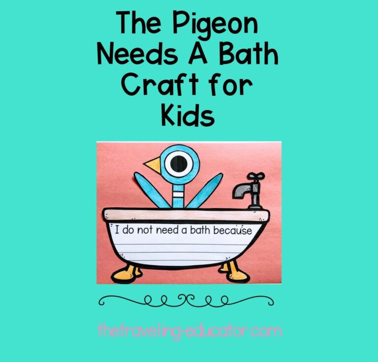 the pigeon needs a bath craft for kids - The Traveling Educator